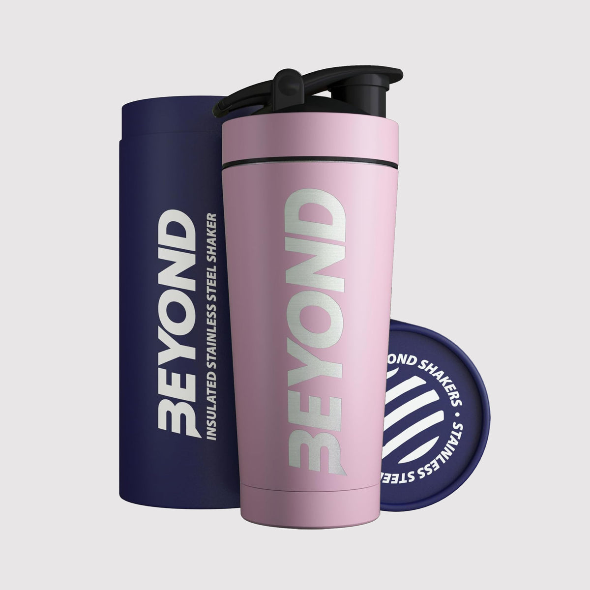 Metal Shaker Bottle - 735ml - Insulated Protein Shaker - Pink – Beyond ...